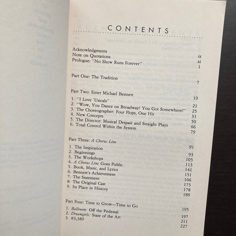 Chorus Line and the Musicals of Michael Bennett by Ken Mandelbaum