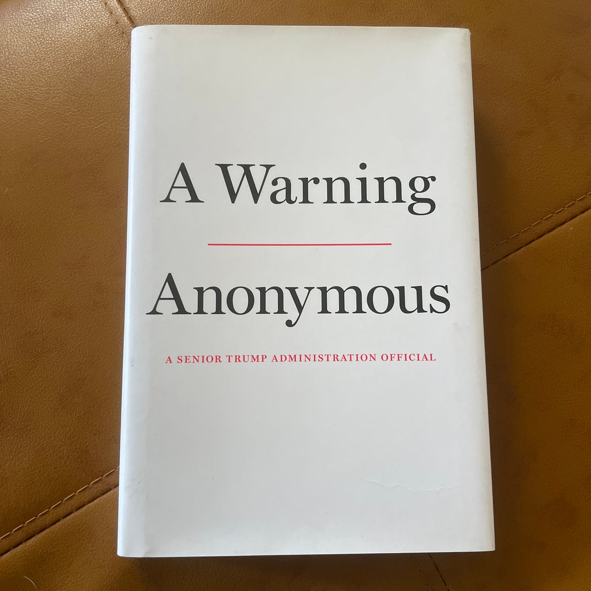 A Warning by Anonymous, Hardcover | Pangobooks