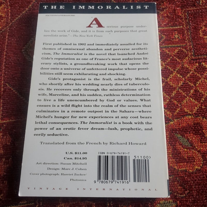 The Immoralist by André Gide, Paperback | Pango Books