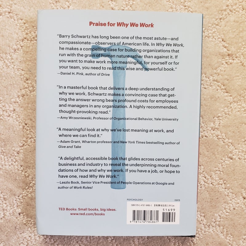 Why We Work by Barry Schwartz, Hardcover | Pangobooks