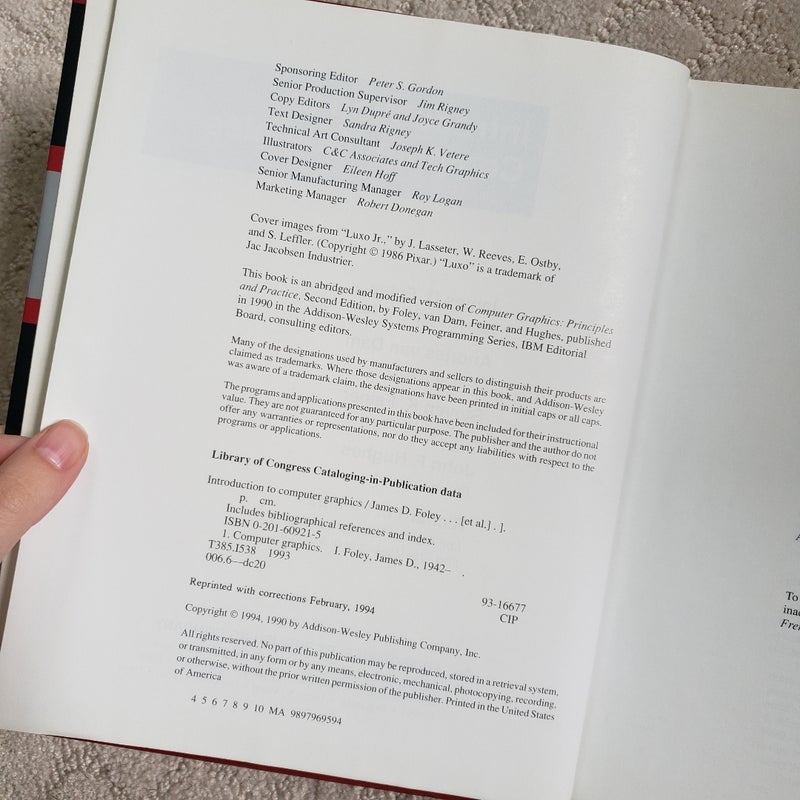 Introduction to Computer Graphics by James D. Foley, Hardcover | Pangobooks