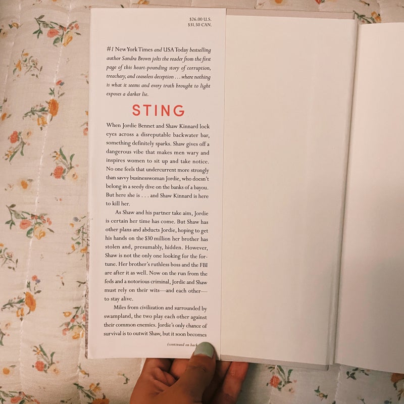 Sting by Sandra Brown, Hardcover | Pangobooks