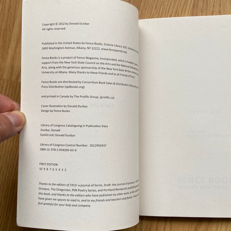 Eyelid Lick by Donald Dunbar, Paperback | Pangobooks