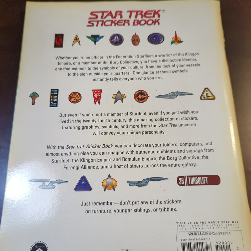 Star Trek Sticker Book by Michael Okuda, Denise Okuda, Doug Drexler