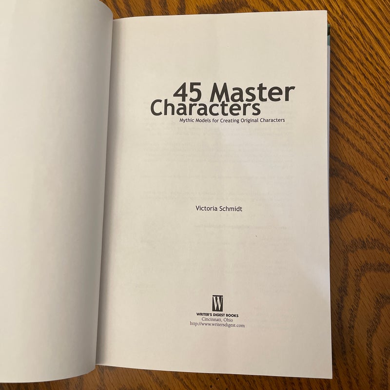 45 Master Characters by Victoria Lynn Schmidt, Hardcover | Pangobooks