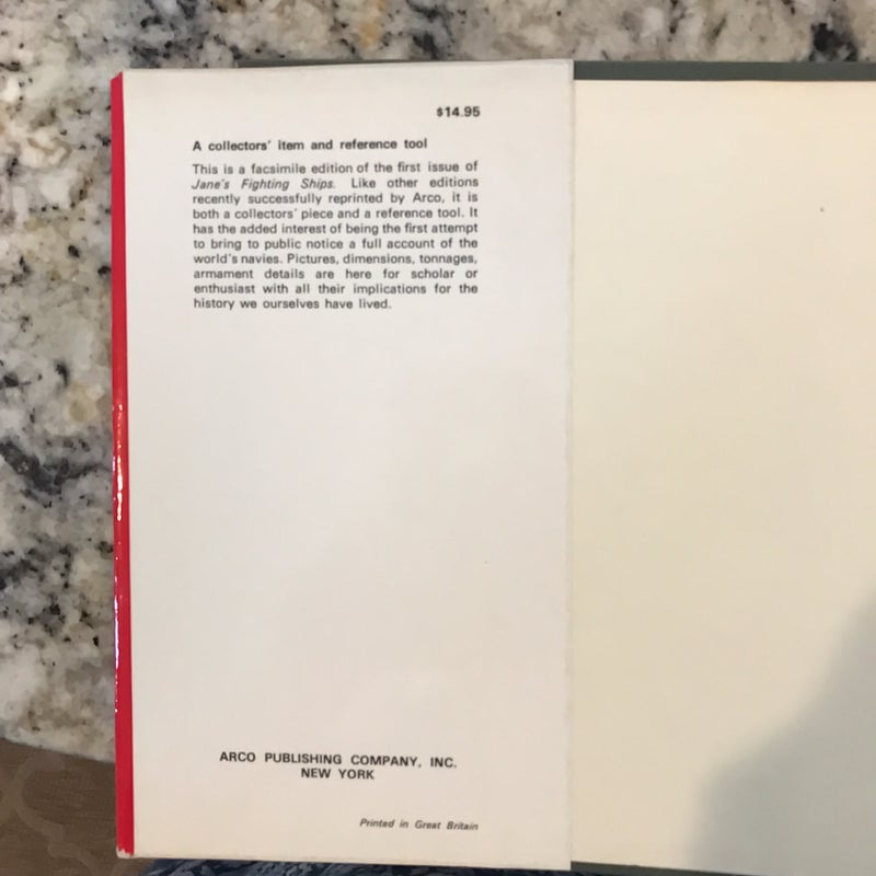 1898 Jane’s All The World’s Fighting Ships by Fred T. Jane, Hardcover ...