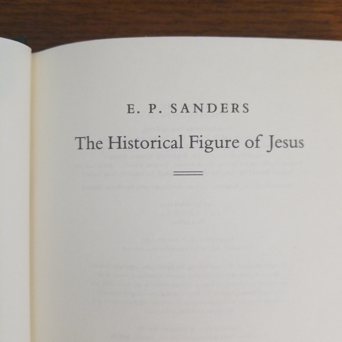 The Historical Figure of Jesus by E. P. Sanders