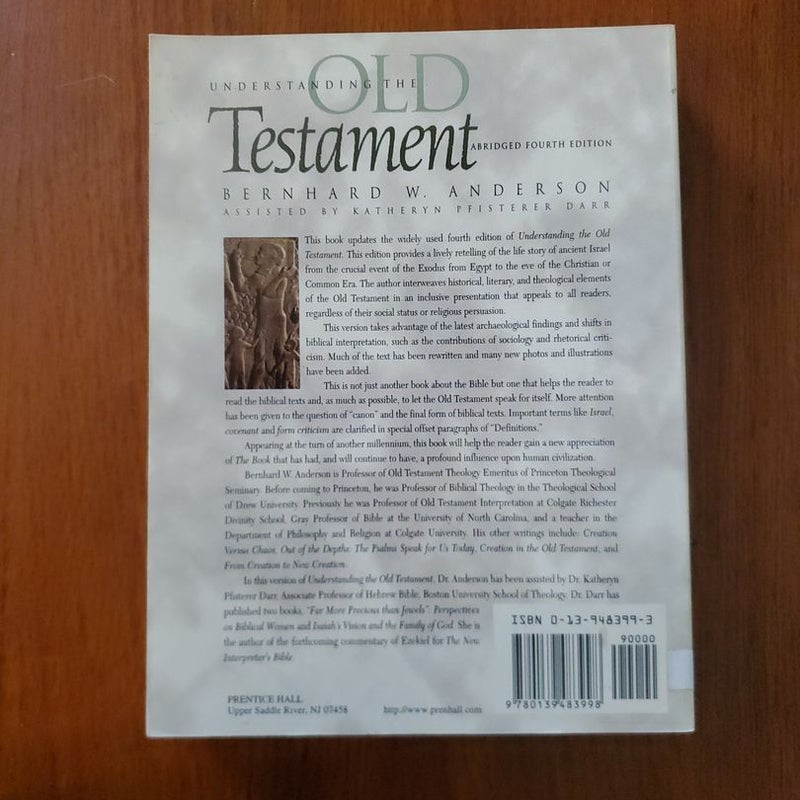 Understanding the Old Testament by Bernhard W. Anderson, Katheryn ...