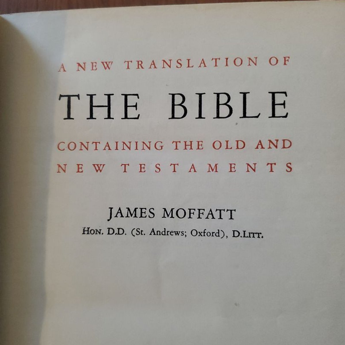 The Moffatt Bible by James Moffatt