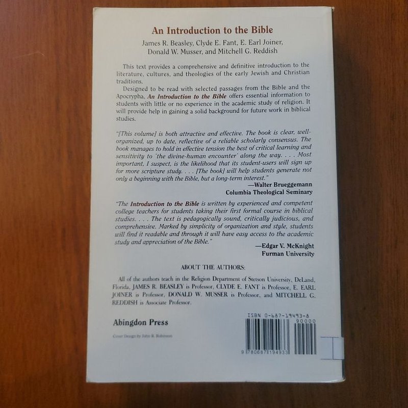Introduction to the Bible by James R. Beasley, Clyde E. Fant, E. Earl ...