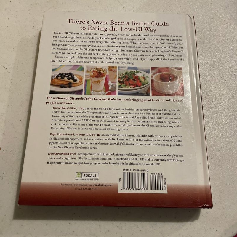Glycemic Index Cooking Made Easy by Janette Brand Miller, Hardcover ...