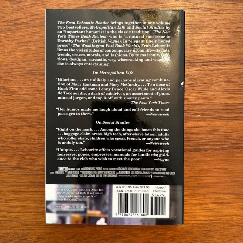 The Fran Lebowitz Reader The Fran Lebowitz Reader