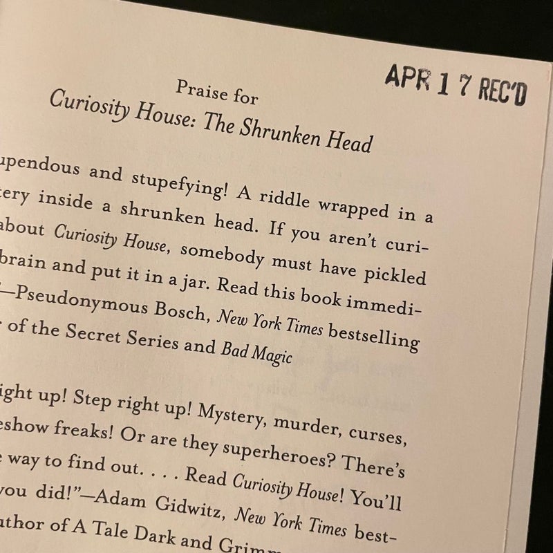 Curiosity House: the Fearsome Firebird by Lauren Oliver, H. C. Chester