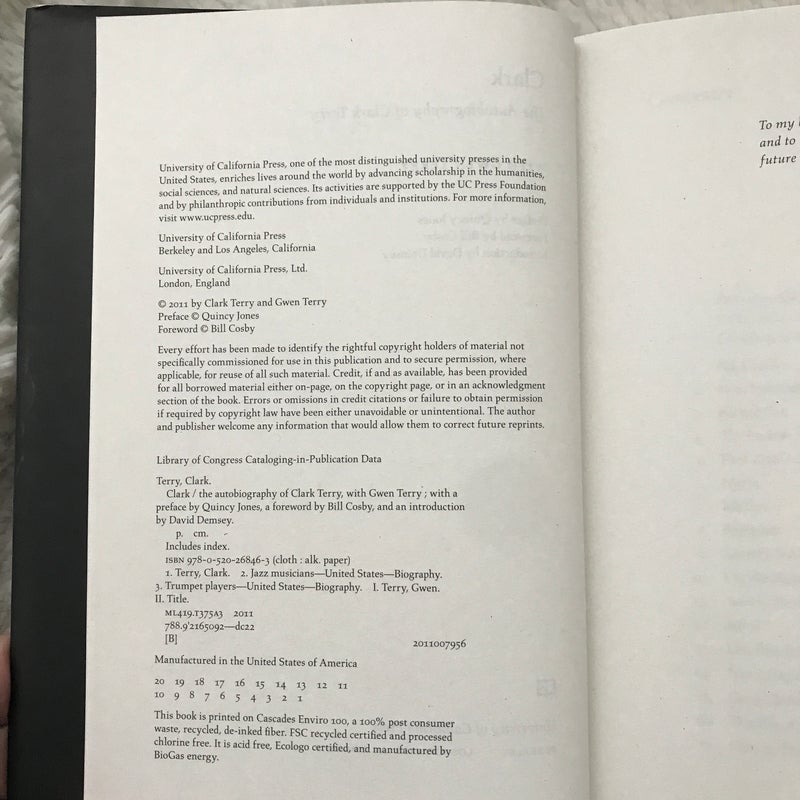 Clark by David Demsey, Clark Terry, Bill Cosby, Quincy Jones, Gwen Terry