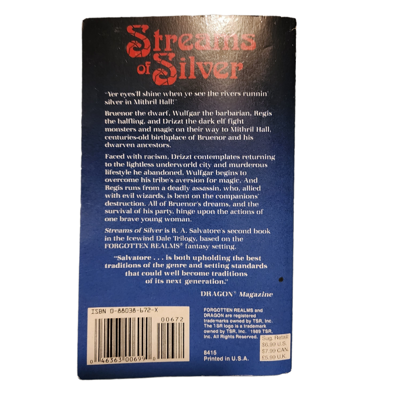Streams of Silver: The Icewind Dale Trilogy Book Two by R.A. Salvatore ...