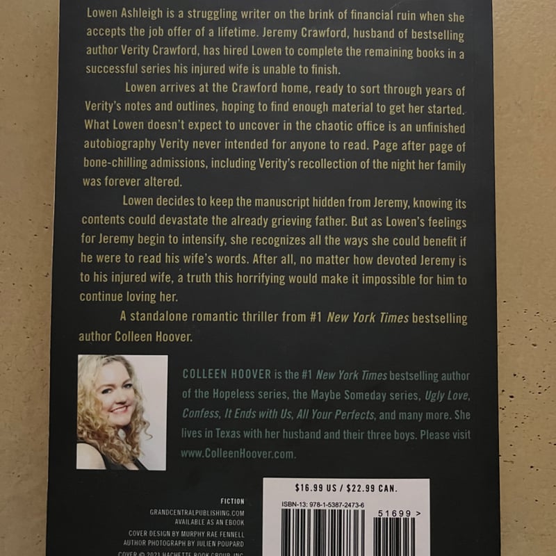 Verity by Colleen Hoover, Paperback | Pangobooks