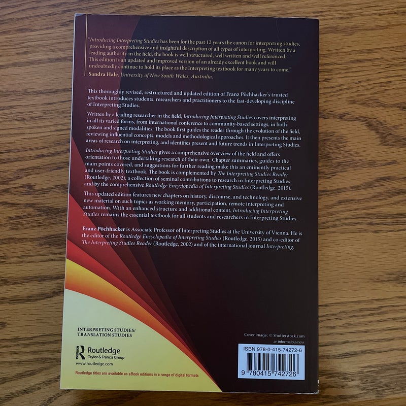 Introducing Interpreting Studies by Franz Pöchhacker