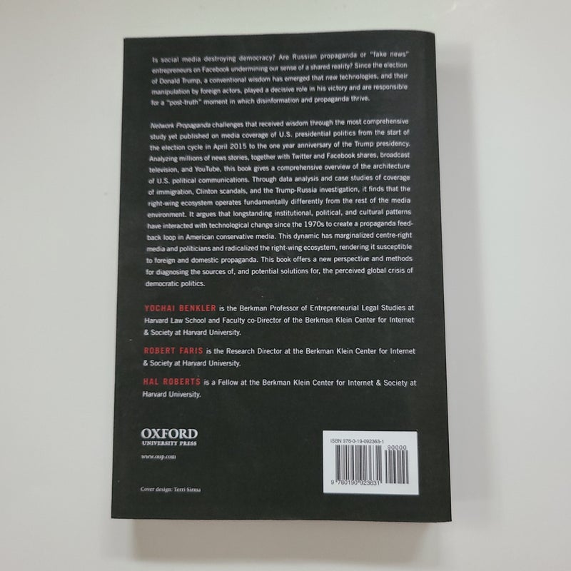 Network Propaganda by Yochai Benkler, Paperback | Pangobooks
