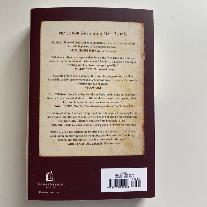 Becoming Mrs. Lewis by Patti Callahan, Paperback | Pangobooks