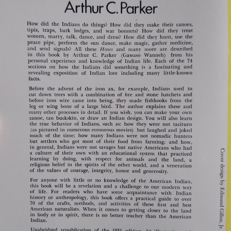 The Indian How Book by Arthur C. Parker