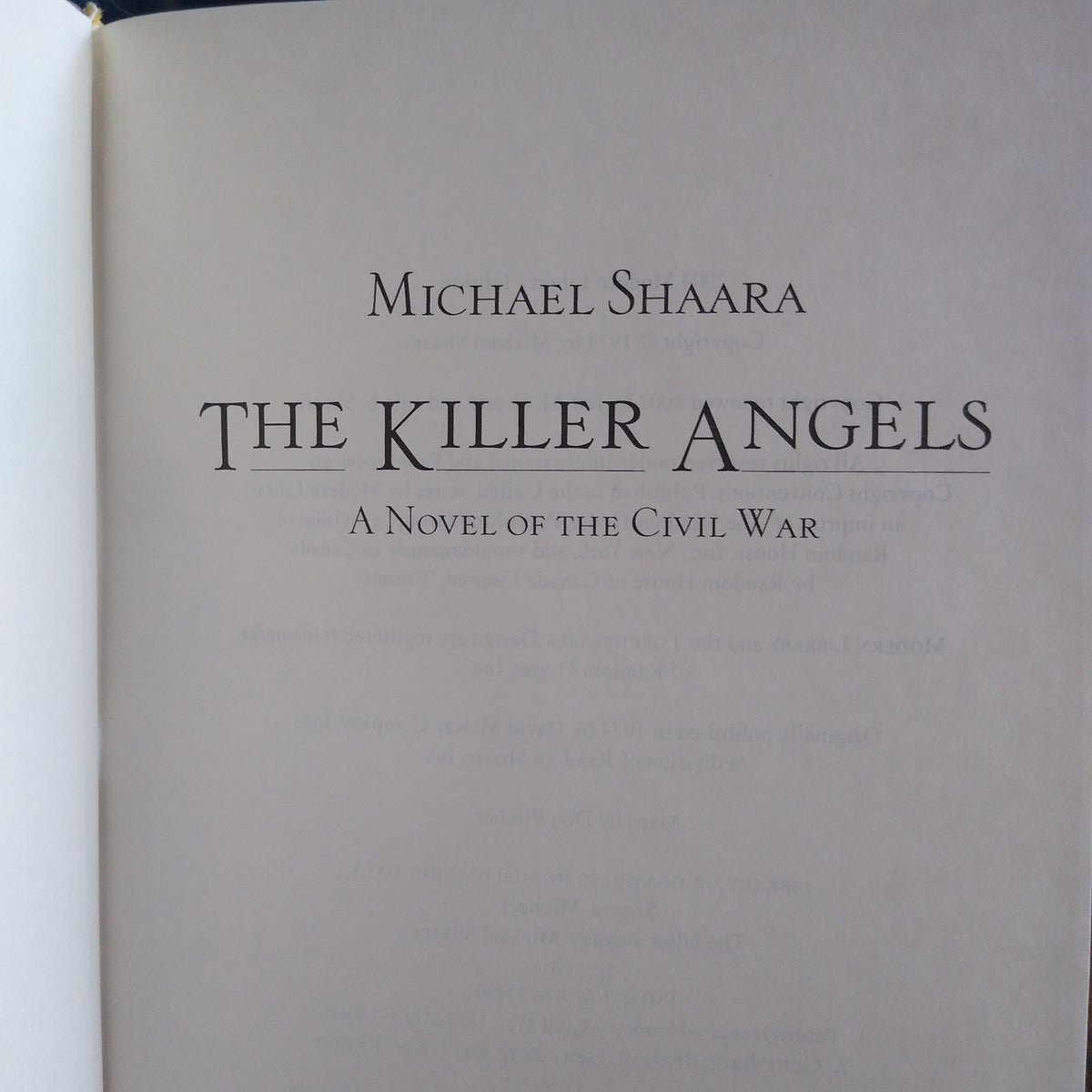 The Killer Angels by Michael Shaara