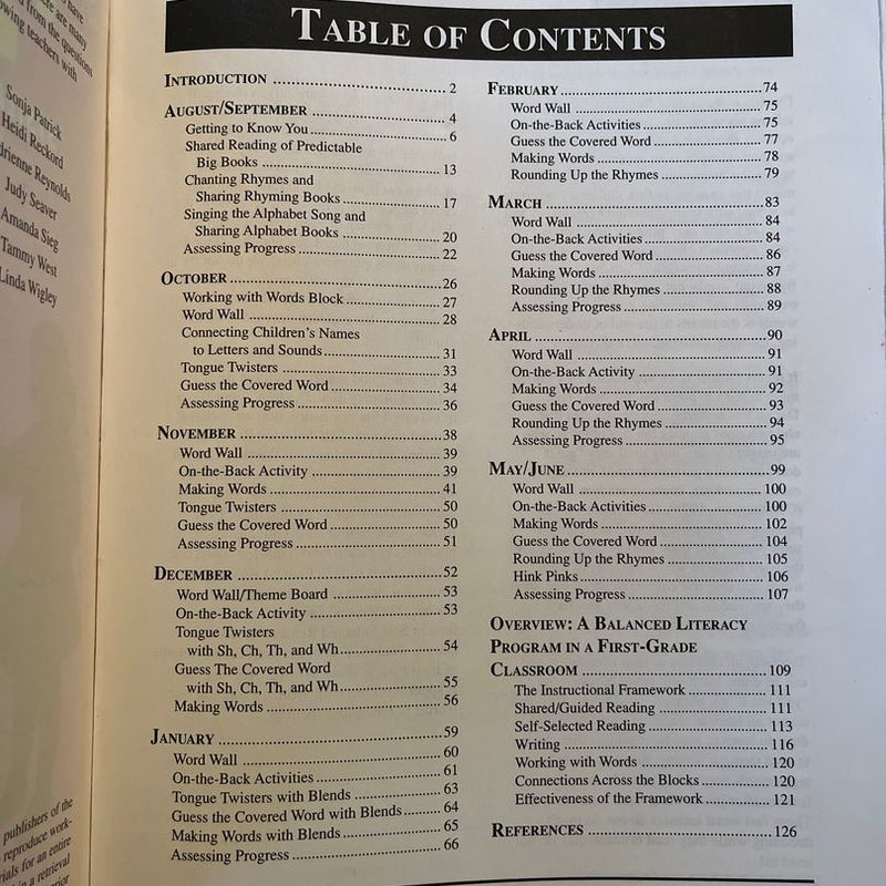 Month-by-Month Phonics for First Grade by Patricia M. Cunningham ...