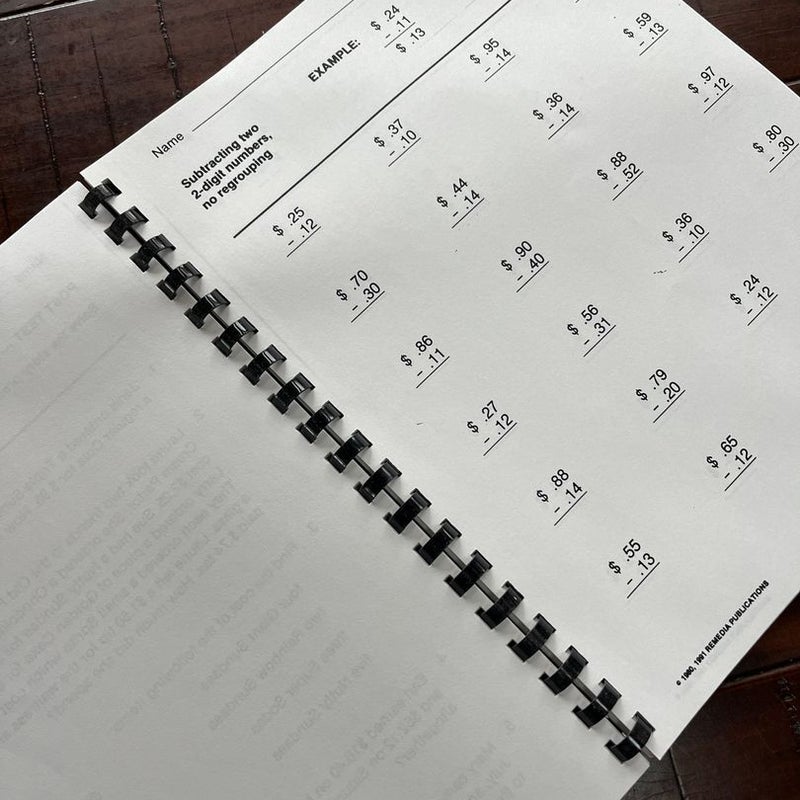 Menu Math for Beginners by Remedia Publications