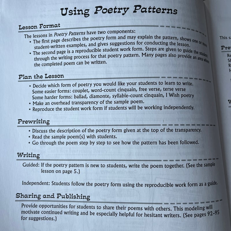 Poetry Patterns by Evan-Moor Educational Publishers