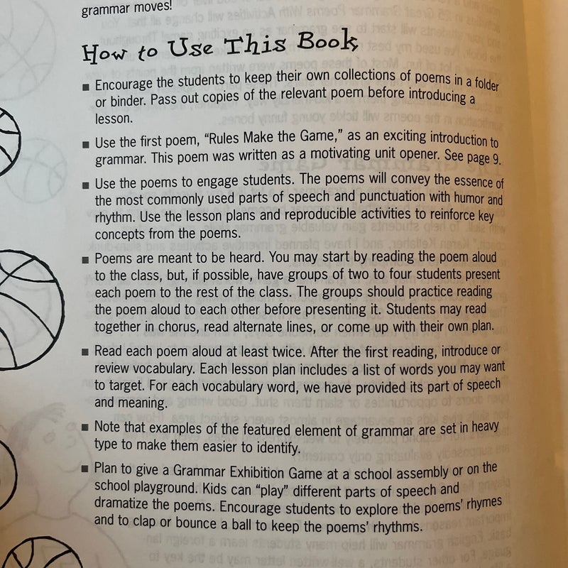 25 Great Grammar Poems with Activities by Bobbi Katz