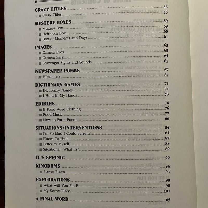 Quick Poetry Activities by Jacqueline Sweeney