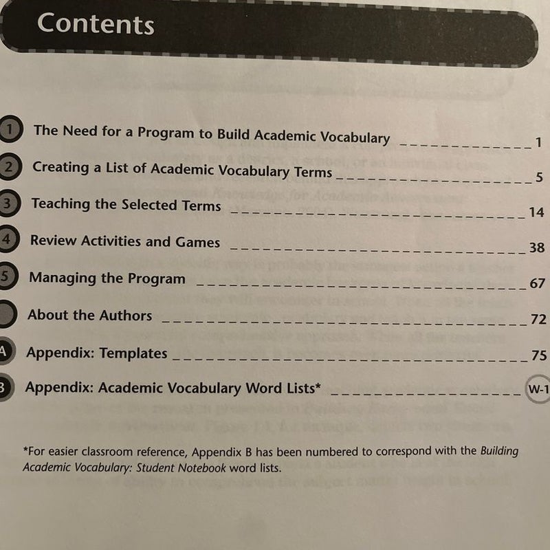 Building Academic Vocabulary by Robert J. Marzano, Debra J. Pickering