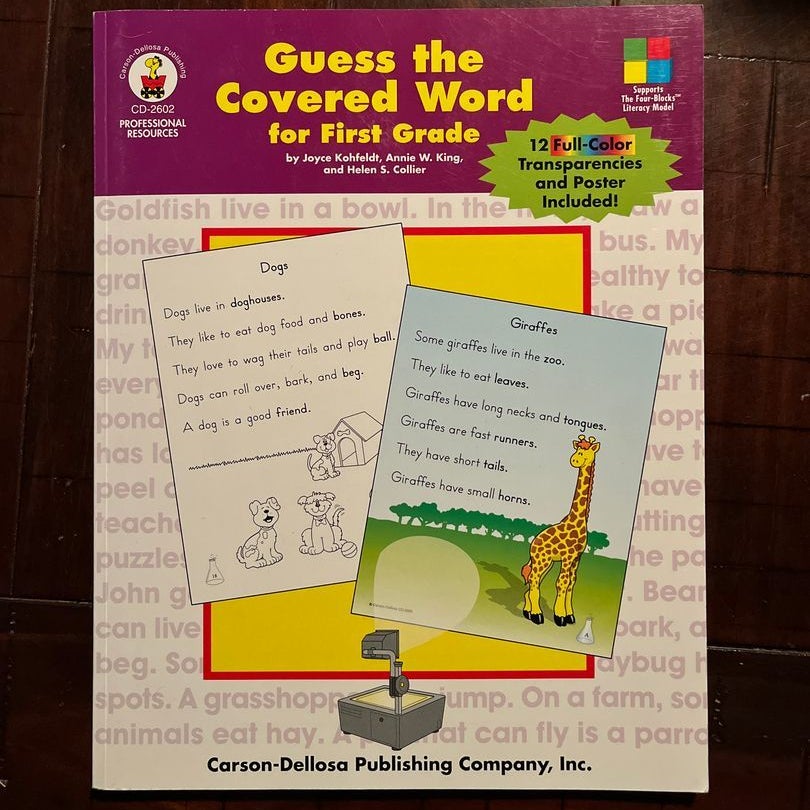 Guess the Covered Word for First Grade by Joyce Kohfeldt, Annie King ...