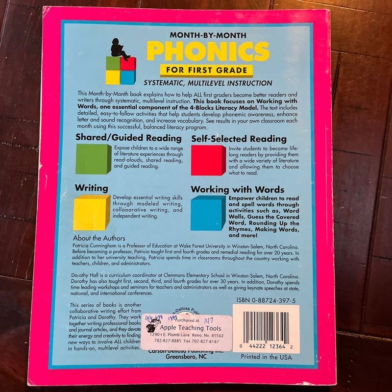 Month-by-Month Phonics for First Grade by Patricia M. Cunningham ...