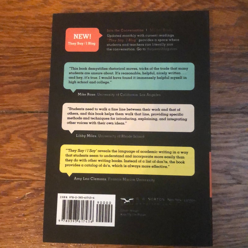 They Say / I Say by Gerald Graff