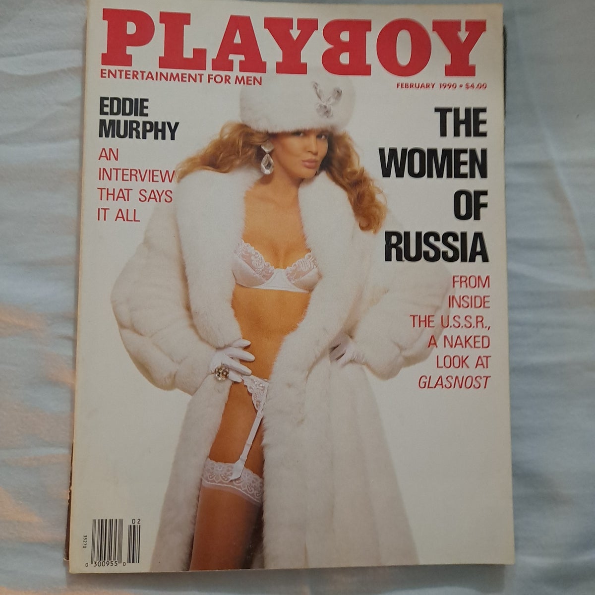 Playboy Magazine Feb 1990 Women of Russia Eddie Murphy interviewed Pamela Anderson centerfold by ...