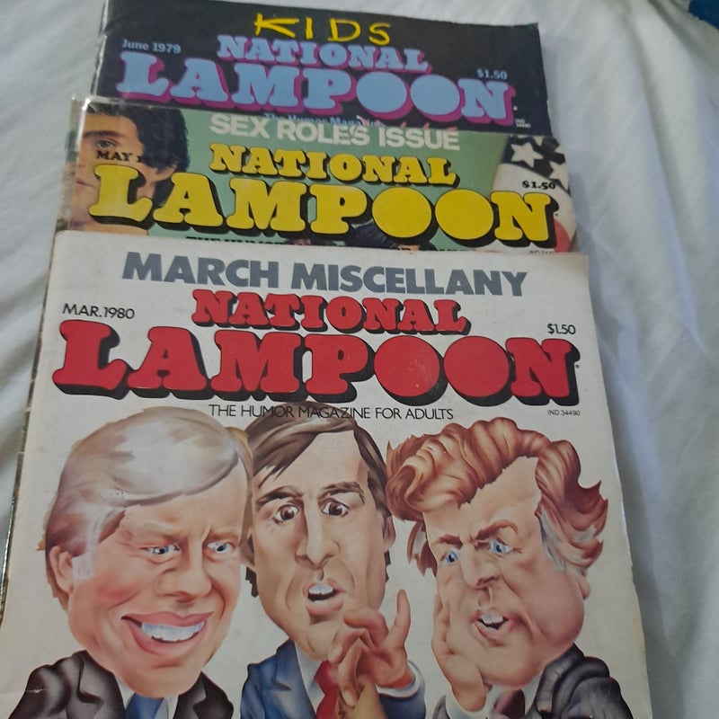 National Lampoon magazines lot 3 issues 1979 and 1980 satire comedy by ...