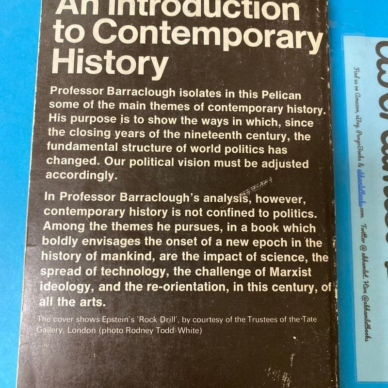 Introduction to Contemporary History by Geoffrey Barraclough, Paperback ...