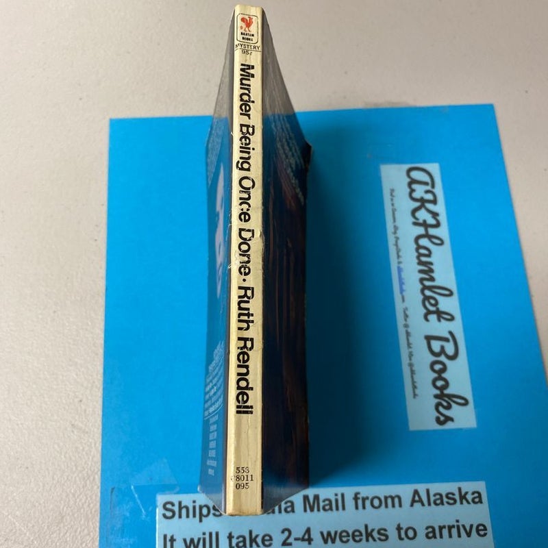 Murder Being Once Done by Ruth Rendell, Paperback | Pangobooks