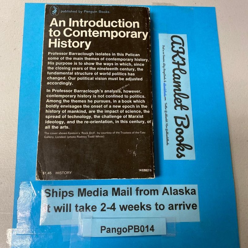Introduction to Contemporary History by Geoffrey Barraclough, Paperback ...