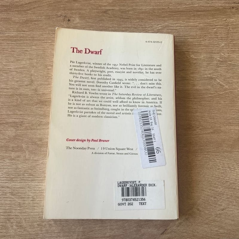 The Dwarf by Pär Lagerkvist, Paperback | Pangobooks