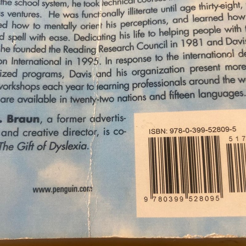 The Gift of Learning by Ronald D. Davis, Eldon M. Braun