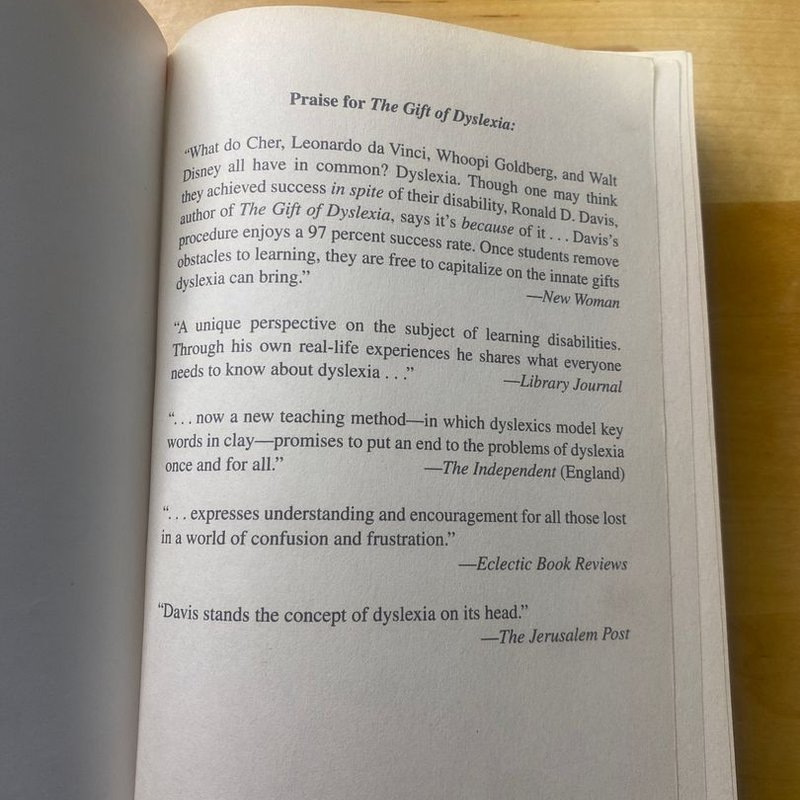 The Gift of Learning by Ronald D. Davis, Eldon M. Braun