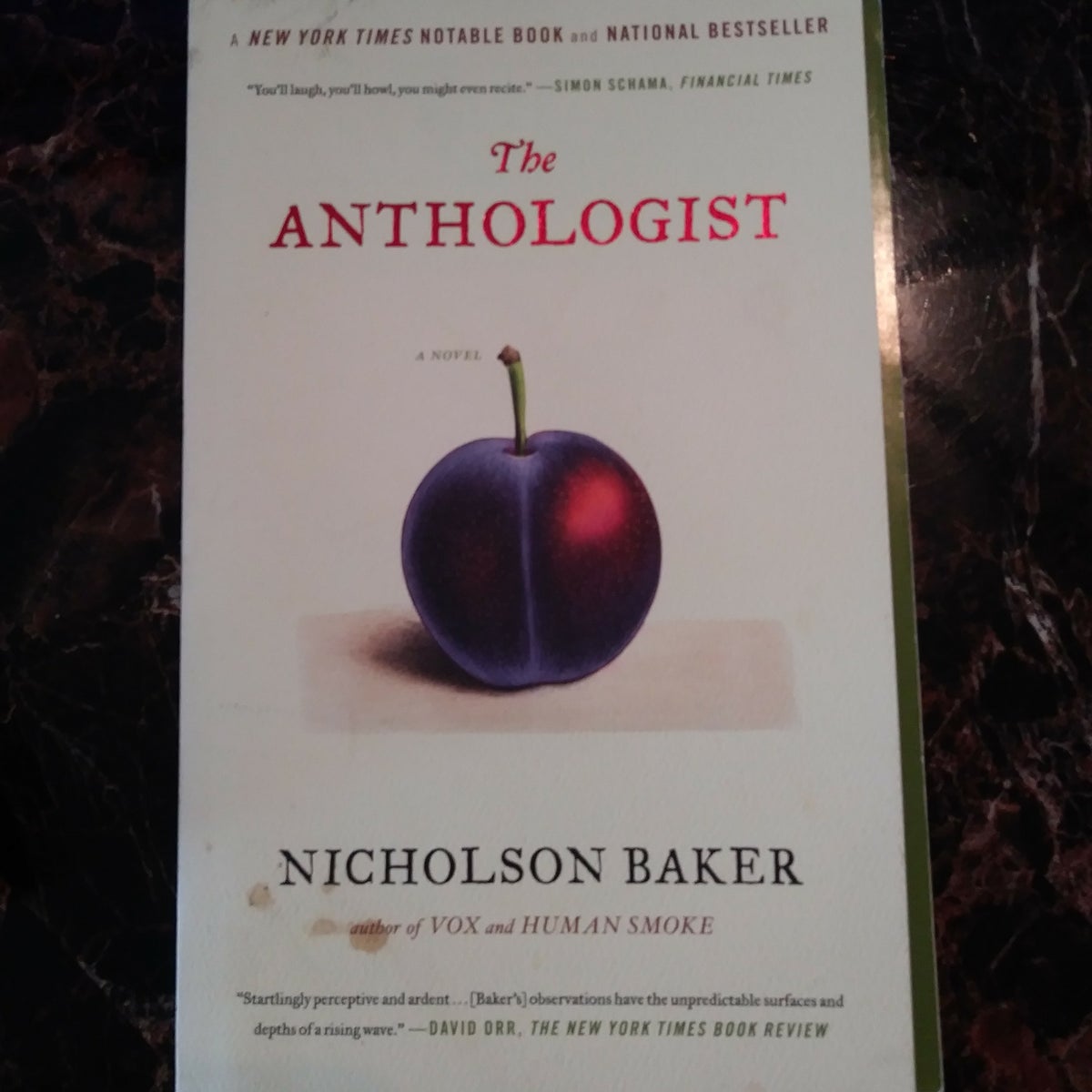 The Anthologist by Nicholson Baker