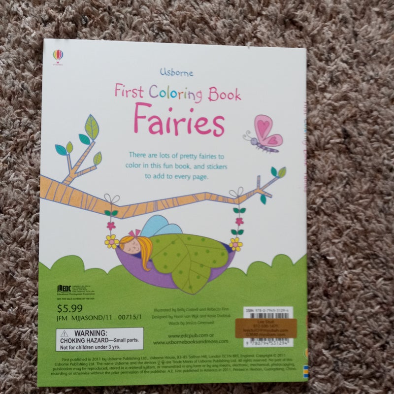 Fairies Sticker Coloring Book by Jessica Greenwell