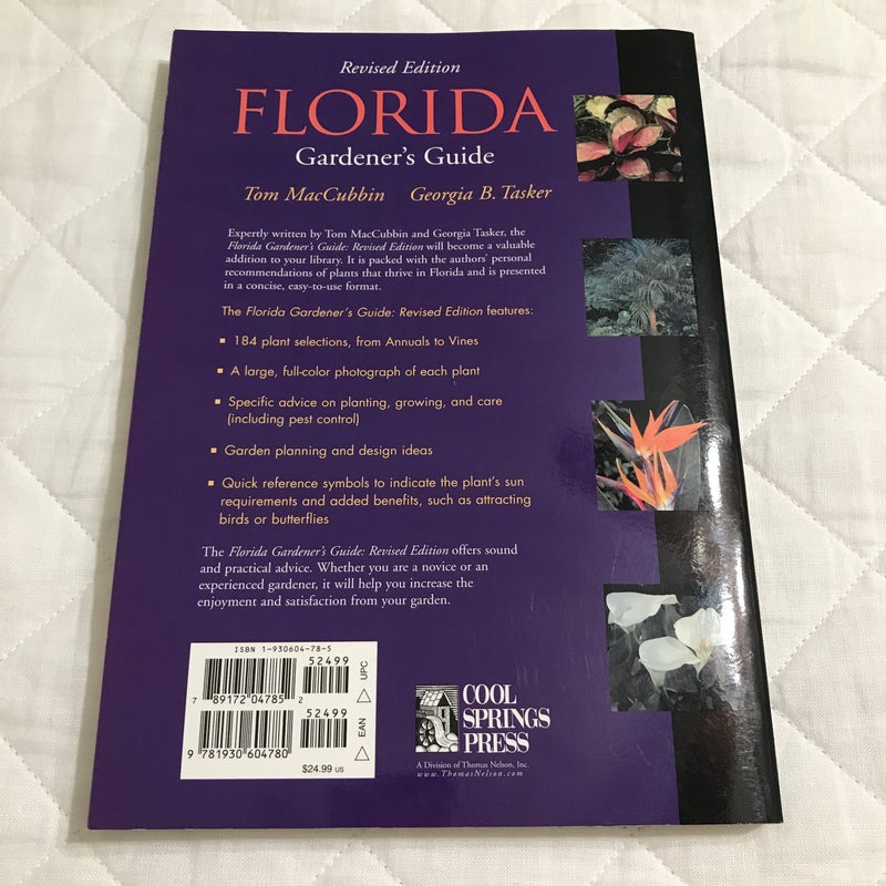 Florida Gardner’s Guide by Tom MacCubbin, Georgia B Tasker, Paperback ...