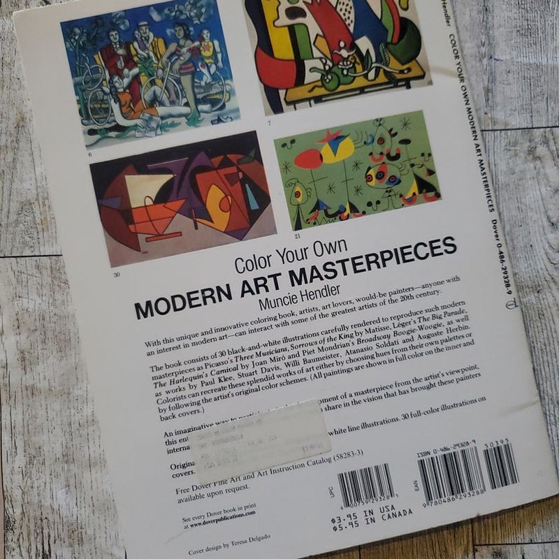 Color Your Own Modern Art Masterpieces by Muncie Hendler