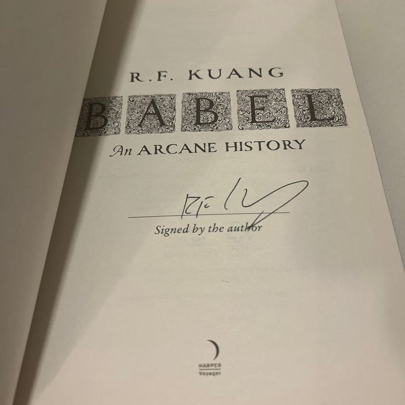 Babel Waterstones Exclusive Edition Signed by R. F. Kuang, Hardcover ...