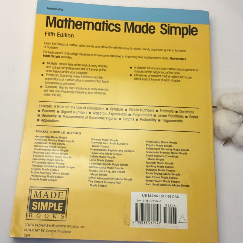Mathematics Made Simple by Abraham P. Sperling, Monroe Stuart