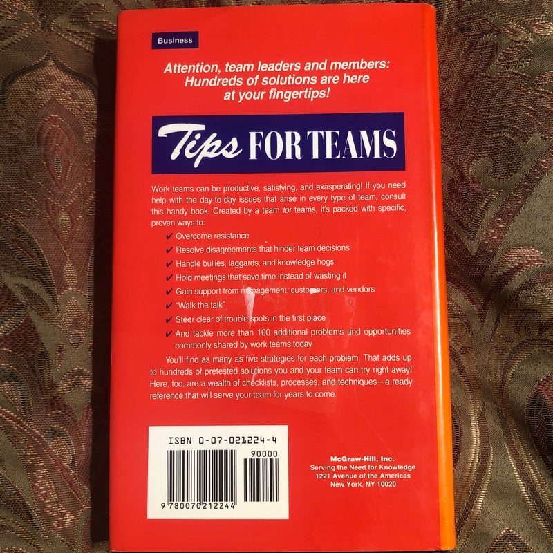 Tips for Teams by Kimball Fisher, Steven Rayner, William Belgard