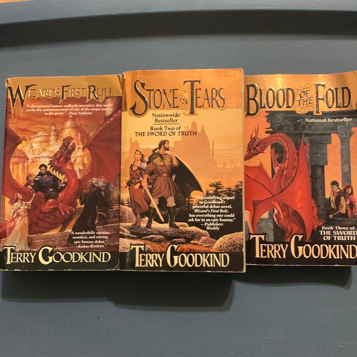 Wizards First Rule, Stone’s Tear & Blood of the Fold by Terry Goodkind ...
